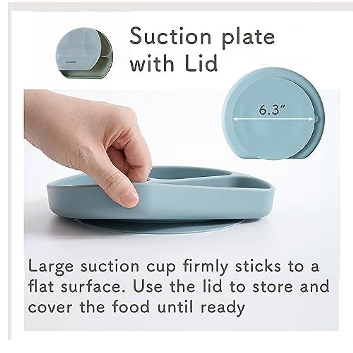 Ange Smile Silicone Baby Feeding Set - 12pcs Baby Led Weaning Supplies, Suction Bowl, Divided Plate, Spoons, Forks, Adjustable Bib, Eating Utensils for 6+ Months. Perfect baby registry essential gift