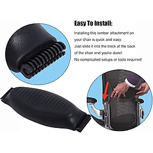 Lumbar Support Pad Replacement for Herman Miller Classic Aeron Chair - Size B: Medium,Black