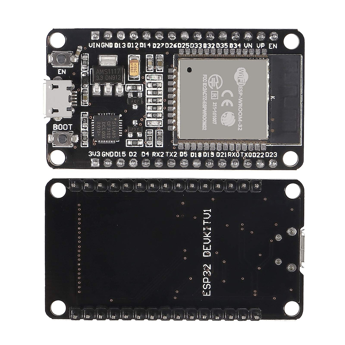 ACEIRMC ESP32 ESP-32S Development Board 2.4GHz Dual-Mode WiFi + Bluetooth Dual Cores Microcontroller Processor Integrated with ESP32s Antenna RF AMP Filter AP STA for Arduino IDE (2pcs)