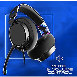 Skullcandy SLYR Multi-Platform Over-Ear Wired Gaming Headset, Works with Xbox Playstation and PC - Blue