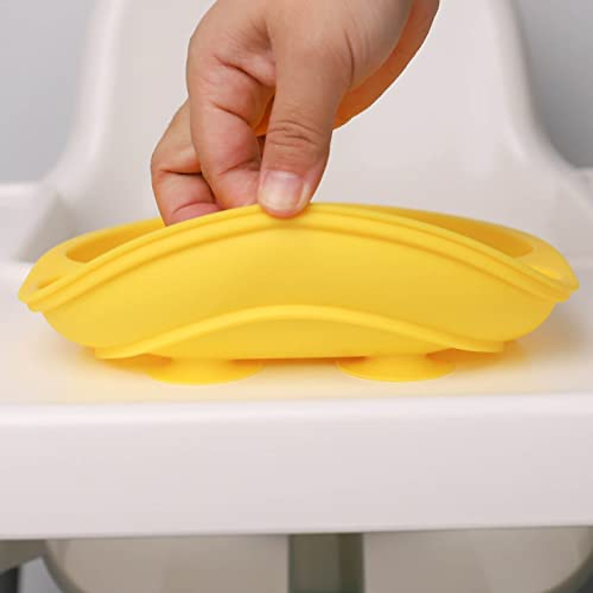 Suction Plates for Babies | 100% Silicone with Lid | Divided Design | Microwave & Dishwasher Safe