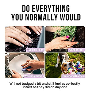 White Press On Nails Short - BTArtbox Supremely Fit & Natural Soft Gel Press on Nails Almond, White Glue on Nails with Nail Glue, Reusable Stick on Nails in 16 Sizes - 32 Fake Nails Kit, Cream Puff