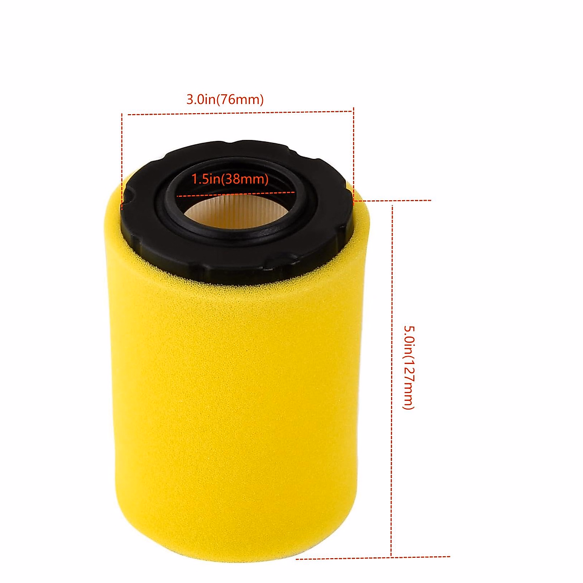 NIEHYICY 796031 Air Filter Replace for B & S 992376 590825 591334 594201 OEM Air Cleaner Cartridge with 797704 Pre Filter Fits Lawn Mower Air Cleaner Element