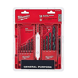 Milwaukee 48-89-2800 14 Piece Thunderbolt Black Oxide Drill Bit Set