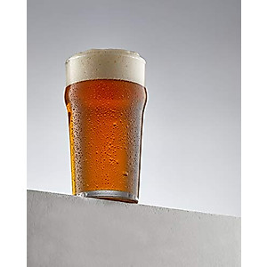 JoyJolt Grant 19oz Beer Pint Glasses Set of 4. Large Beer Pint Glass Capacity in a Traditional Pub Drinking Glasses Design. Oversized Beer Glasses Set for Guinness, Stout, and Big Craft Beer Glasses