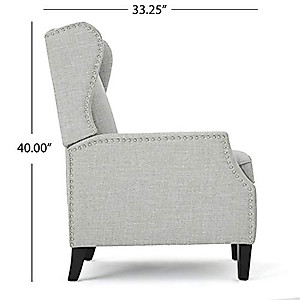 Christopher Knight Home Ellyn Fabric Recliner (Set of 2), Wheat, Dark Brown