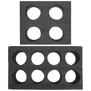 YARDWE 2 Pcs Pearl Cotton Cup Holder Packing Trays Cup Holder Tray for Car Foam Drink Carriers for Drivers Drink Carrier Tray Coffee Carrier Black Mugs Car Tray Drinks Camper Van