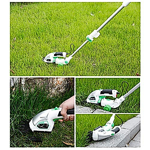 ELSP 7.2V 2 in 1 Cordless Grass and Hedge Trimmer, Battery Powered Lightweight Electric Trimmer, Cordless Shears Ideal for Shrub, Garden, Grass or Lawn Cultivation