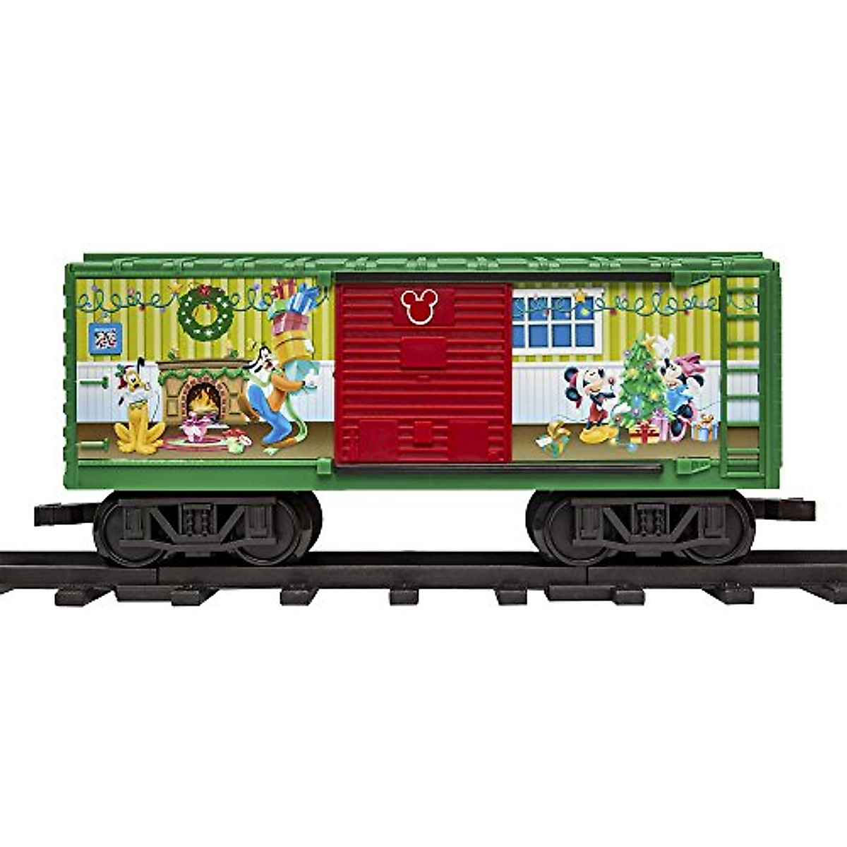 Lionel Battery-Operated Disney Mickey Mouse Express Toy Train Set with Locomotive, Train Cars, Track & Remote with Authentic Train Sounds, & Lights for Kids 4+