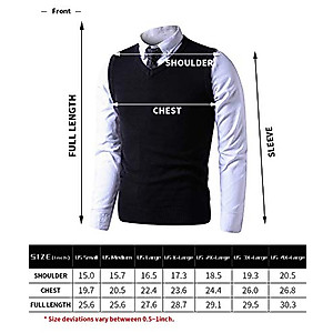 LTIFONE Black Sweater Vest for Men，Business Slim Fit Mens Sweater V Neck，Big and Tall Pullover Sleeveless Sweaters(4XL)