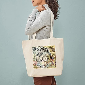 CafePress Cheshire Cat Alice In Wonderland Tote Bag Natural Canvas Tote Bag, Reusable Shopping Bag
