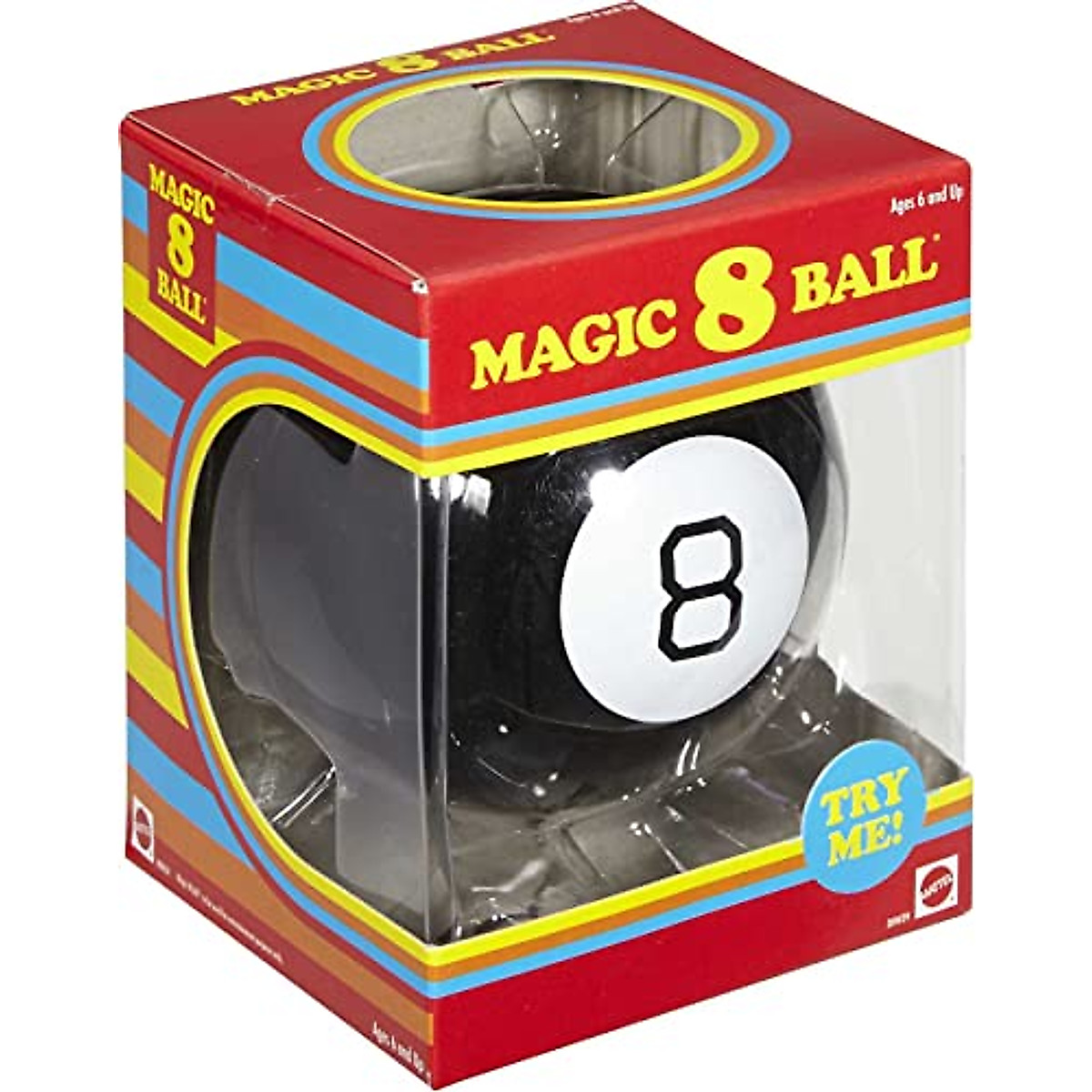 Mattel Games Magic 8 Ball Kids Toy, Retro Themed Novelty Fortune Teller, Ask a Question and Turn Over for Answer