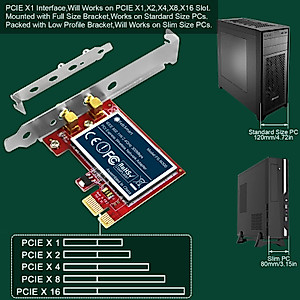 FebSmart Wireless N 2.4GHz 300Mbps PCIE Wireless Network Adapter for Windows 11, 10, 8.1, 8, 7, XP (32/64bit), Windows Server and Linux PCs, PCIE WiFi Card, PCIE WiFi Adapter (FS-N300)