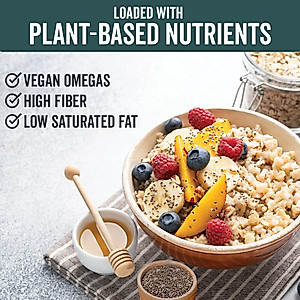 Viva Naturals Organic Chia Seeds 2 LBs - Plant-Based Omega-3 and Vegan Protein, Non-GMO Chia Seeds Organic Perfect for Smoothies, Salads and Chia Seed Pudding, Black Chia Seeds Bulk