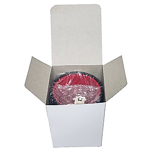 Cyber-Deals Set of Dice Cup Black PU Leather w/Plush Red Felt Lined + Spanish Poker Dice Ivory Tone (Gift Boxed)