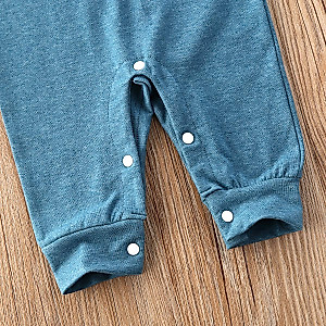 hwojjha Newborn Baby Boy Romper Clothe, Little Brother Romper Short Sleeve Jumpsuits One Piece Outfit (blue, 0-3 months)