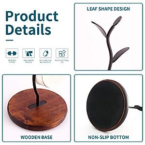 YIWANFW Mug Holder,Coffee Mug Holder Countertop Mug Tree Holder Attractive Design 16-inch Wooden Base Mug Holder Stands for Counter