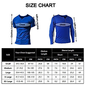 Muscle Alive Mens Summer Casual Short Sleeve Henleys T-Shirt Single Button Placket Plain Shirts Light Green Color Size L