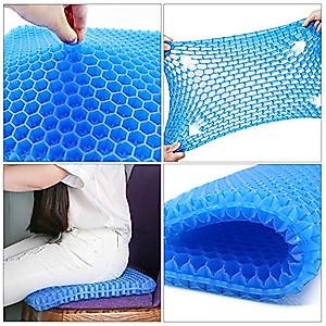 HST Gel Seat Cushion, Egg Seat Cushion with Non-Slip Cover,Ventilation Breathable Honeycomb for Pressure Relief, for Office Chair Car Wheelchair