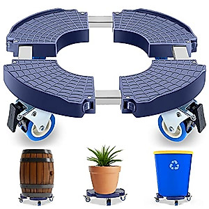 Senwow Plant Stand with Wheels, 15-22 Inch Adjustable Plant Caddy with Wheels Indoor Outdoor, Large Plant Cart Dolly with Casters for Flower Pot Garden Pot Mover