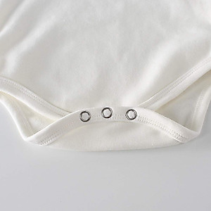 Askwind Baby Girls Knit Striped Polka Dot Romper Cute Strap Sleeveless Jumpsuit Bodysuit (White, 12-18 Months)