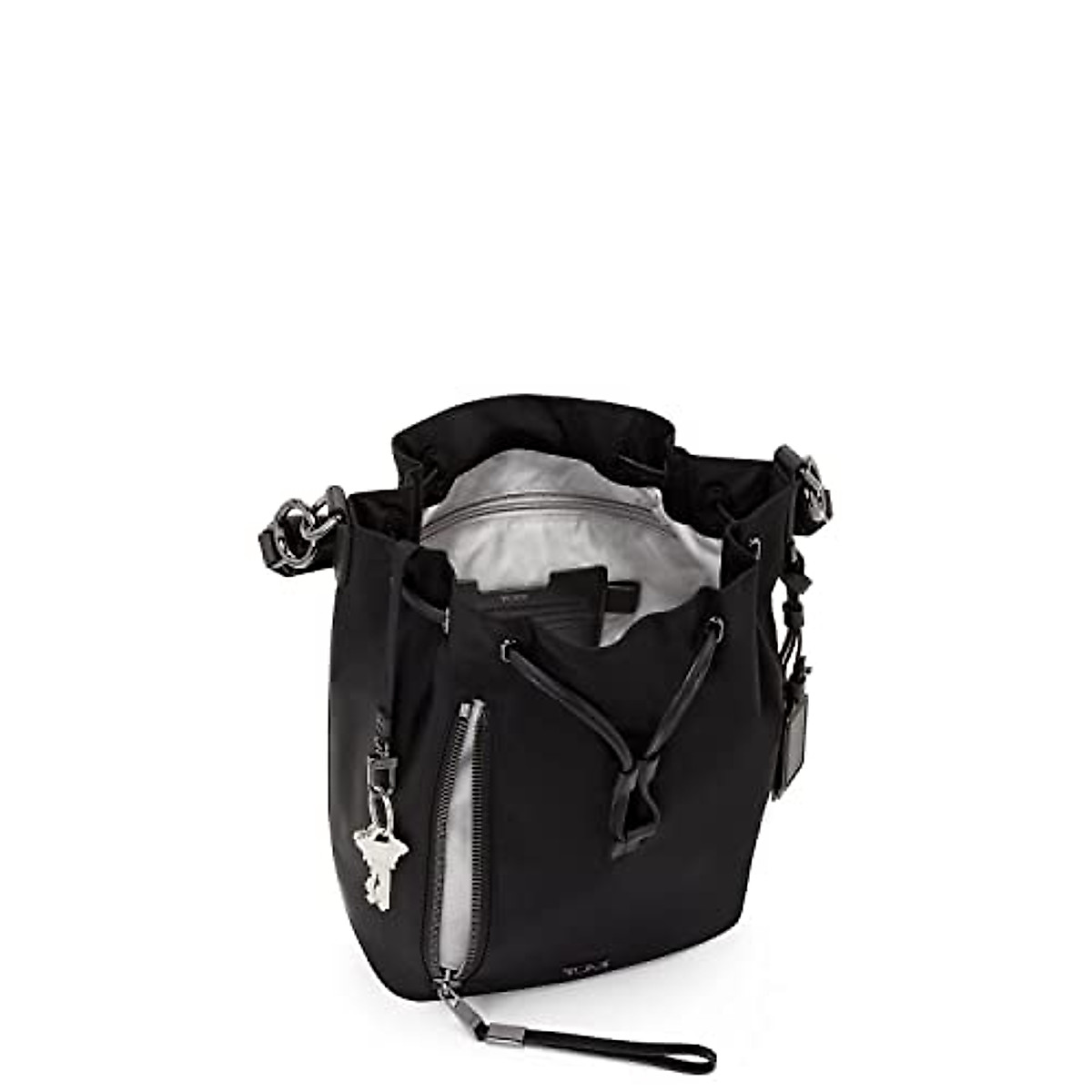TUMI Voyageur Sabetha Bucket Crossbody - Black/Gunmetal