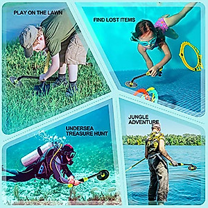 RM RICOMAX Metal Detector Underwater - Waterproof Pinpointer Up to 100 Feet Underwater for Scuba, All-Metal Mode & Pulse Induction Targeting with Vibration, 2022 Upgrade Verison