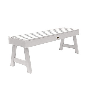 Highwood AD-BENN4-WHE Weatherly Backless Bench, 4-Feet, White