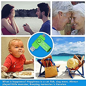 Kavolen 3in1 64GB High Speed Photo Backup Flash Drive Memory Stick for PC/Laptop /Android Phones.Photo Memory Stick for Samsung Galaxy ,LG,Google Pixel,Hua Wei,Moto,One Plus etc(for Android Phones)