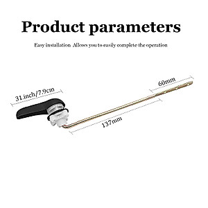 Pacify 4 Pack Toilet Flush Handle Replacement-Straight, Universal Black Toilet Handle Lever with Nut Lock Toilet Tank Lever(B-Straight)