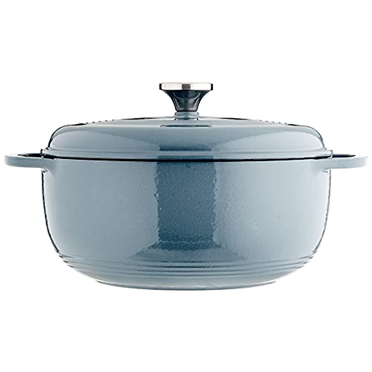 Lodge EC6D34 Enameled Dutch Oven, 6 Qt, Storm Blue & Enameled Cast Iron and Stoneware Care Kit, 12 oz