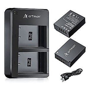 Artman NP-W126 NP-W126S Battery 2-pack and USB Dual Charger Compatible with Fujifilm X-T1 X-T2 X-T3 X-T10 X-T20 X-T30 X-T30 II X-T100 X-T200 X100F X100V X-S10 X-A5 X-A10 X-E4 X-Pro2 X-Pro3