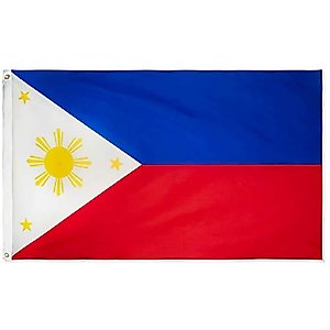 DANF Philippines Flag 3x5 Foot Filipino Philippine National Flags Polyester with Brass Grommets 3 X 5 Ft