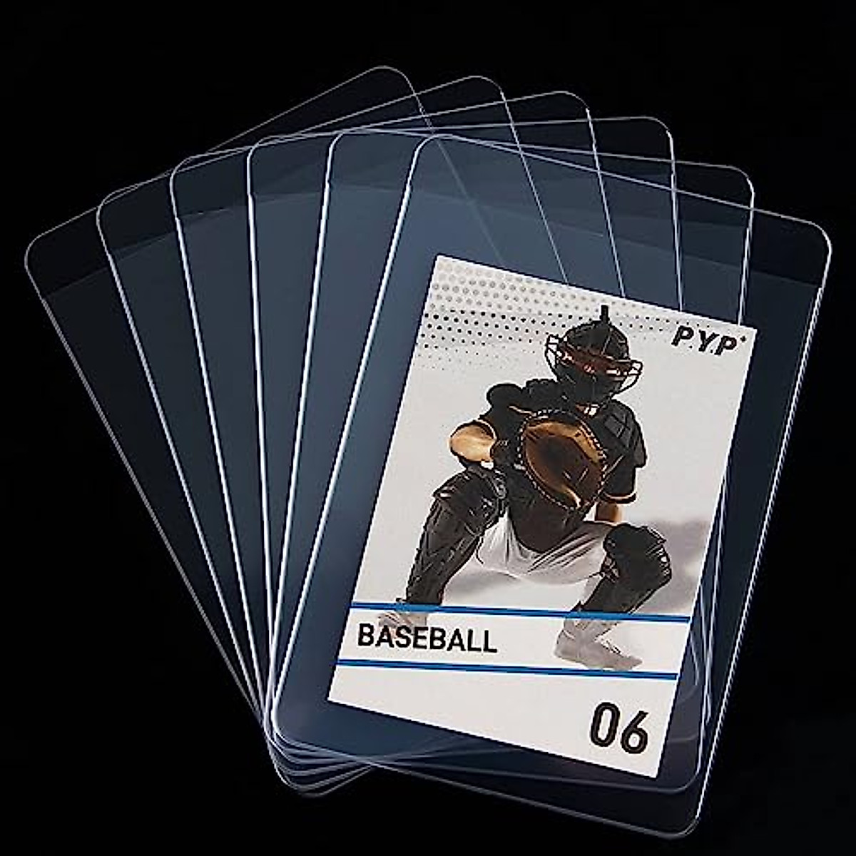 200ct Semi Rigid Card Holders - Card Sleeves for Trading Card with 1/2" Lip Sleeves Fit Standard Grading Cards Baseball Cards for Graded Card Submittions