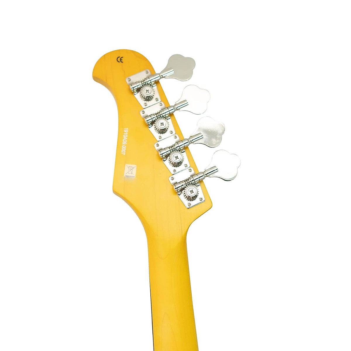 CNZ Audio JB Mini Electric Bass Guitar - Sunburst Body, Maple Neck, Rosewood Fingerboard & 3-Ply Tortoise Pickguard, 28.6" Short Scale Premium Pickups, Vintage Steel Bridge & Tuners - Pure Awesomeness