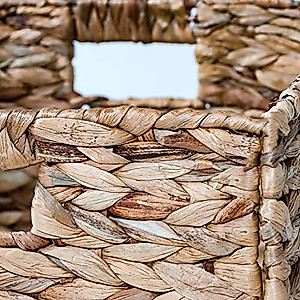 12.7" Foldable Hyacinth Storage Basket with Iron Wire Frame by Trademark Innovations