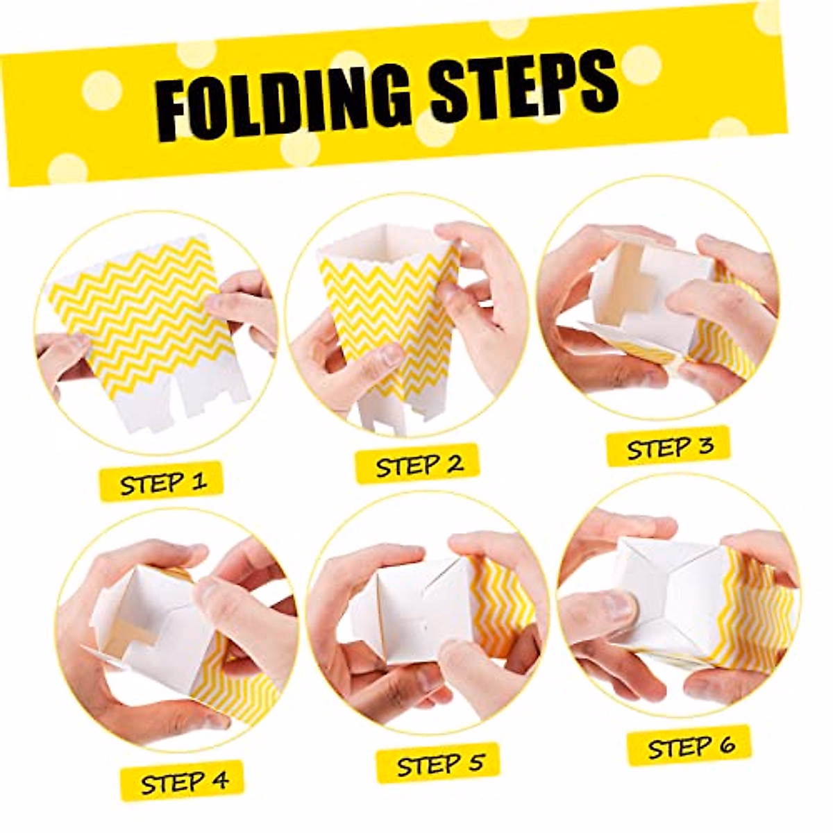 ULTECHNOVO 48pcs Popcorn Boxes Popcorn Box Candy Containers Popcorn Cups Disposable Containers for Food French Fries Boxes Baking Wrap Boxes Party Popcorn Box Popcorn Paper Serving Cups Mini