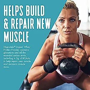 Myprotein Impact Whey Protein Blend, Unflavored, 2.2 lbs (40 Servings)