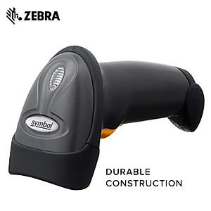 Symbol Zebra LS2208 Series Corded Handheld Standard Range Laser Scanner Kit with Gooseneck Stand and Cable Twilight Black LS2208-SR20007R-NA