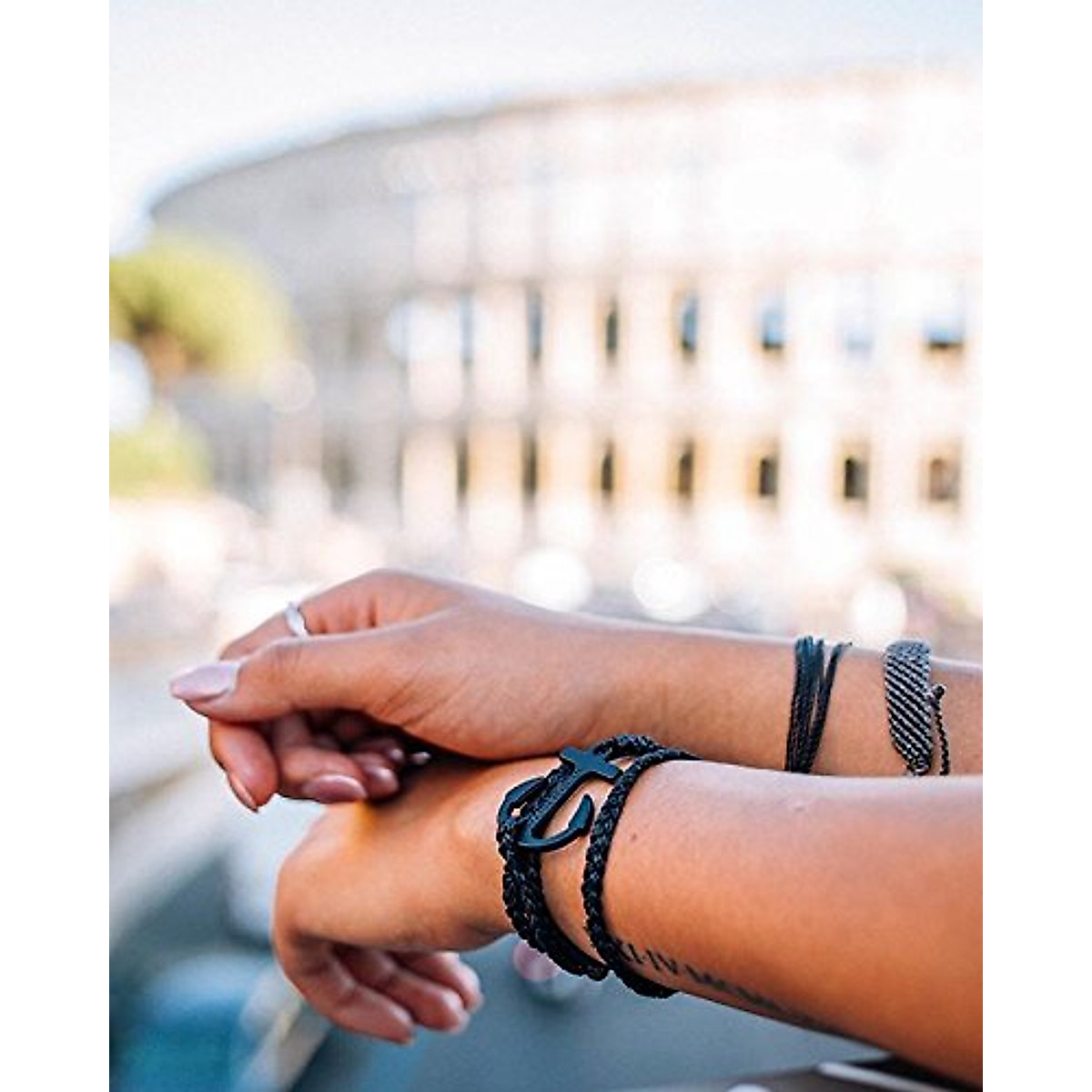 Pura Vida Solid Black Bracelet - Iron-Coated Copper Charm, Adjustable Band - 100% Waterproof