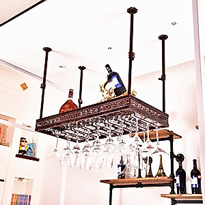 Stylish Simplicity Wine Rack/Hanging Wine Glass Stand/Creative Home Bar/Wine Rack, PIBM, Brown, 120 * 40cm