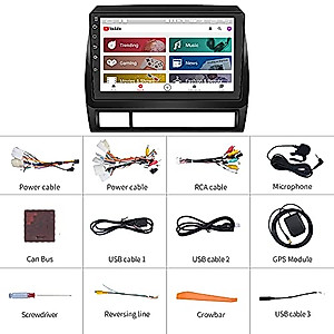 Car Radio for Toyota Tacoma 2005-2015 Built-in carplay Android Anto,9 inch Android 12 Car Stereo Head Unit 2G RAM 32GROM with DSP WiFi GPS Navigation Bluetooth Steering Wheel Control