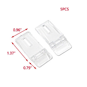 T Tulead Mini Hinge Hasp Acrylic Hasp Buckle Box Clear Hinge Latch Hasp Lock Hinge Latch Buckles Pack of 5