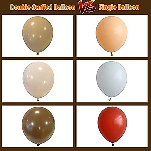 Brown Balloons Garland Arch Kit Double-Stuffed Nude Balloons Tan Coffee Brown Blush Neutral Balloons Jungle Theme Woodland Teddy Bear Baby Shower Birthday Party Decorations