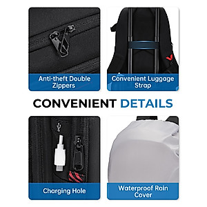 BAGSMART Camera Bag, DSLR SLR Small Camera Backpack Fits 13 Inch Laptop, Anti-theft Photography Backpacks with Rain Cover, Tripod Holder, Black