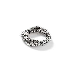 John Hardy Classic Chain Silver 2.5mm Mini Chain Ring (Sterling Silver, 7)