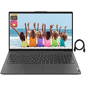 Lenovo IdeaPad 5i 15.6" FHD Touch Screen Laptop, Intel 4Core i7 1165G7 up to 4.7GHz,Iris Xe Graphics, 8GB RAM 512GB PCle SSD, Backlit Keyboard, Fingerprint Reader, WiFi 6, with 4K HDMI Cable