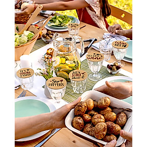 Xylolfsty Funny Wine Glass Covers to Keep Bugs Out Wood Drinking Glass Lids Appetizer Glass Toppers Outdoor Drink Covers for Coffee Mugs, and Water Glasses Bamboo Wine Accessories Housewarming Gift