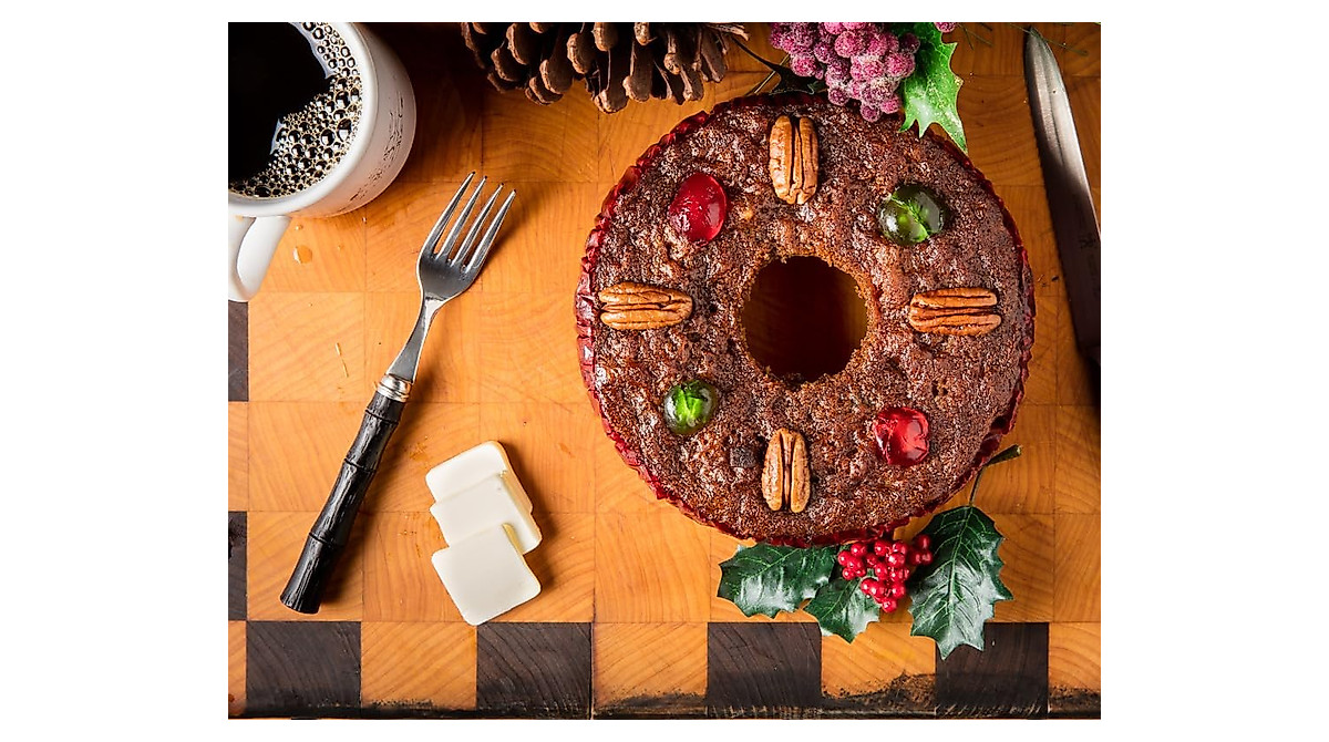 Assumption Abbey Fruit Cake in Traditional Tin - 2 lbs, Monastery-Baked