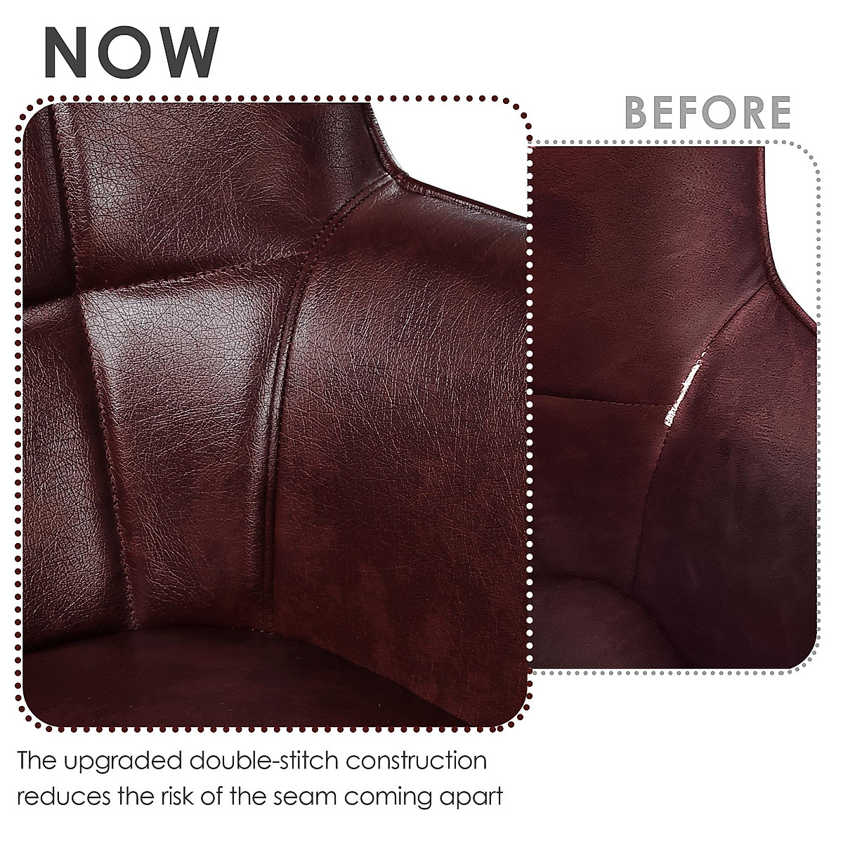 Yaheetech PU Leather Armchair, Mid-Century Accent Chair with Tapered Legs Tufted Sofa High Back Oversized Chairs for Living Room Home Office Bedroom, Chestnut Brown